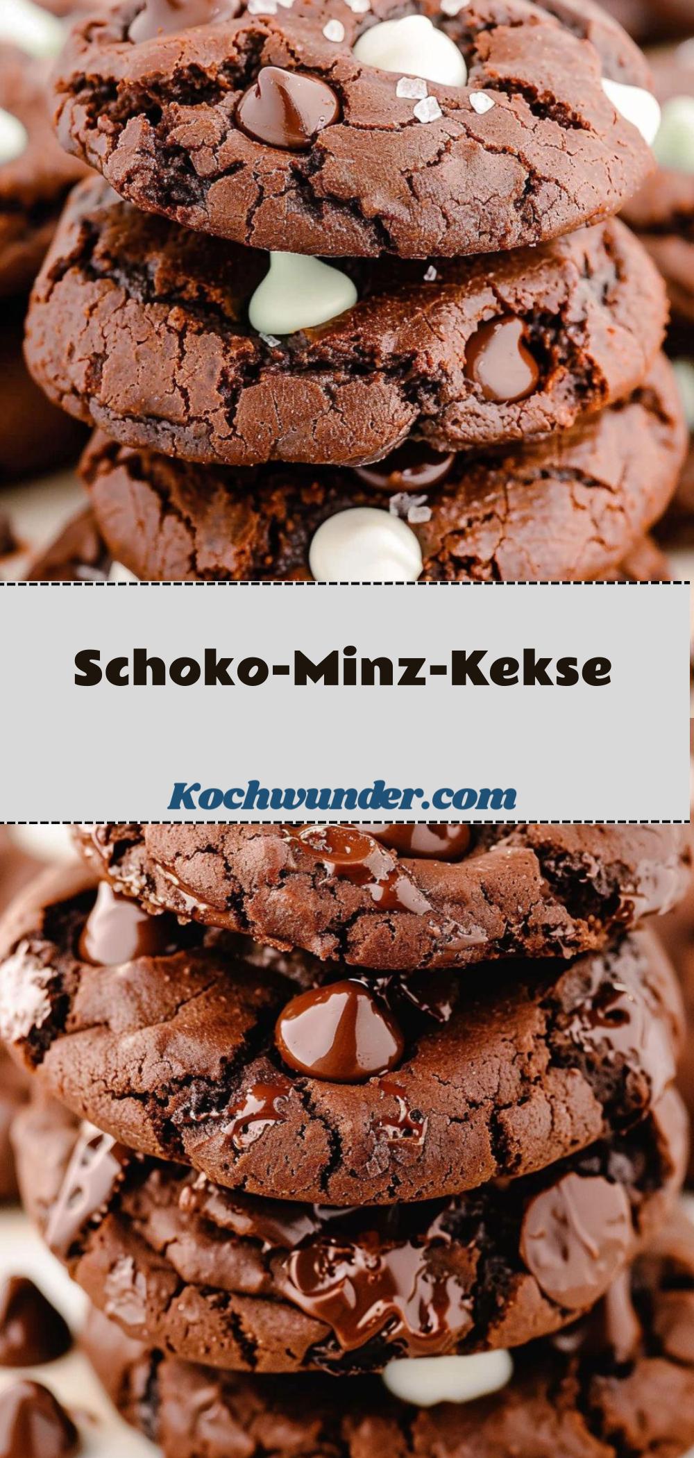 Doppelte Schokoladen Minzkekse mit Minzbonbons - Koch Wunder